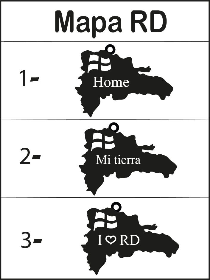 MAPA RD CON BANDERA CALADA – Unique Personalizado